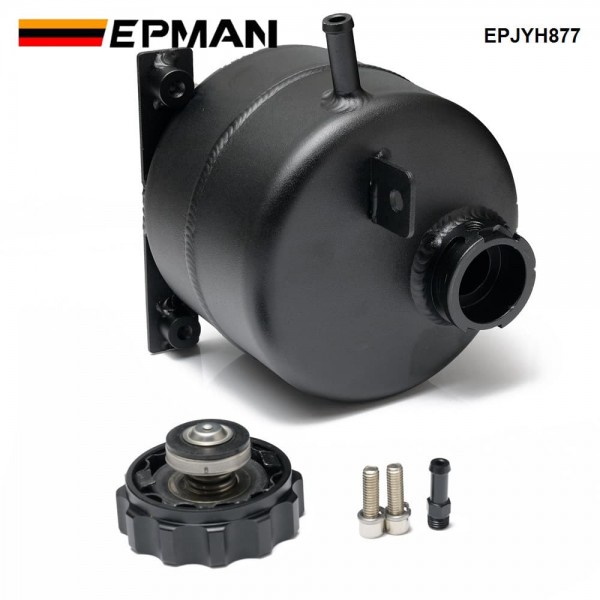 EPMAN Aluminum Coolant Header Expansion Overflow Water Tank & Cap ...
