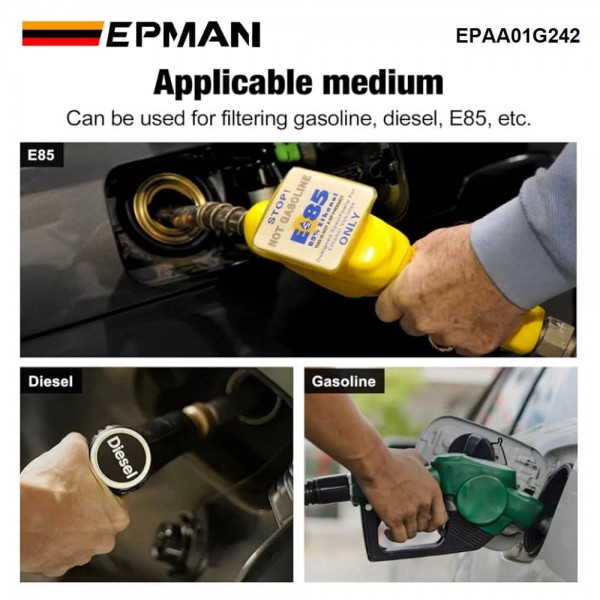 EPMAN Universal Aluminium Injection Pump Fuel Filter With -6 JIC Ends ...