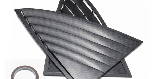 EPMAN 20SETS/CARTON Rear Quarter Window Louvers Spoiler Panel Carbon ...