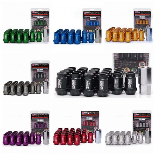Jdm Billet Aluminium Universal Racing Car Wheels Rims Lug Nuts M12X1.25 ...