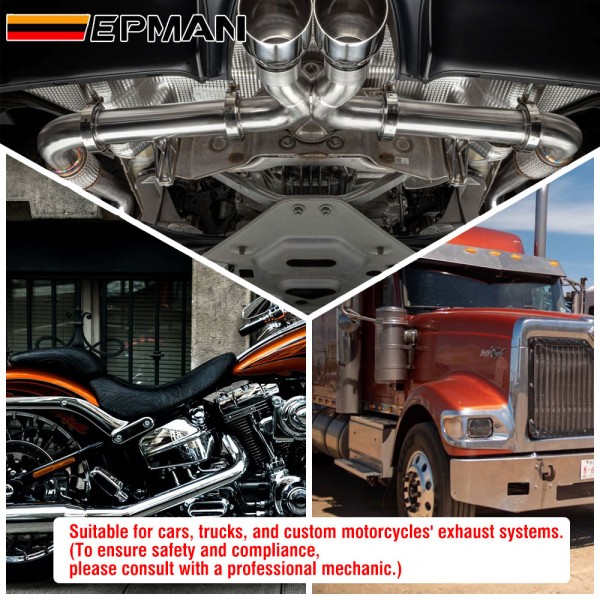 EPMAN 6PCS/CARTON Straight exhaust pipe made of stainless steel 100cm ...