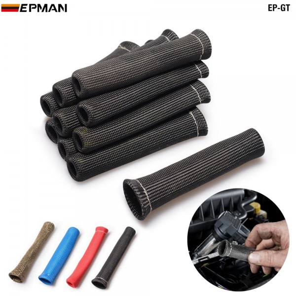 EPMAN High Performace Heat Protector Sleeve Spark Plug Wire Boots Red ...