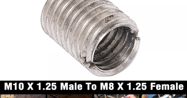 EPMAN Fitting Reducer Metric M10X1.25 Male to M8X1.25 Female Stainless ...