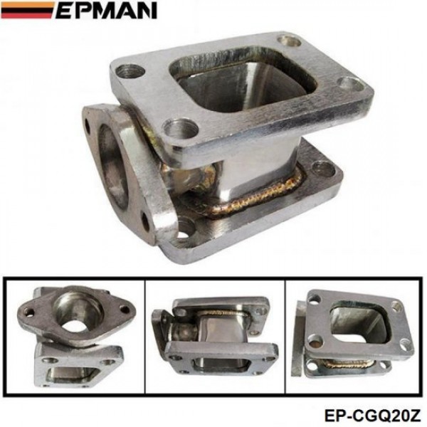 EPMAN T3-T3 Cast Iron TURBO MANIFOLD ADAPTER+38MM WASTEGATE FLANGE ...