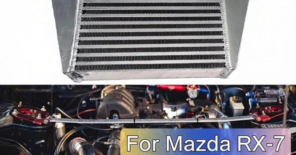 Aluminum Intercooler, Outlet 2.75", Mazda RX-7, ROTARY RX7, FC3S, FC V ...
