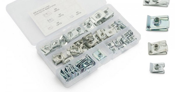 EPMAN 50PCS M4 M5 M6 M8 Spire Clips Lug Nuts Chimney U Nuts Fixings ...