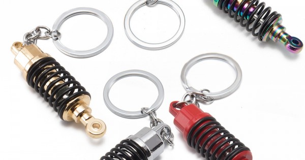 Adjustable Coilover Spring Car Part Shock Absorber Keyring Alloy ...