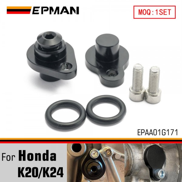 EPMAN For Honda K20 K24 Aluminium Oil Cooler Coolant Blanking Plug Kit ...